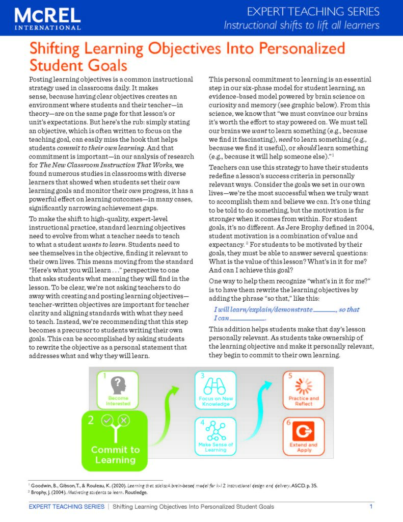 Classroom Instruction That Works